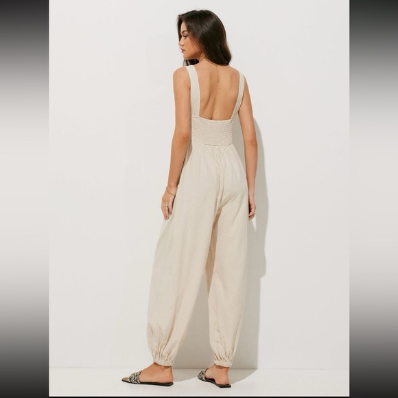 Pants & Jumpsuits | Pure Cotton Low Back Tiefront Jumpsuit | Poshmark